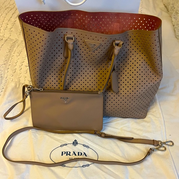 Prada | Bags | Limited Edition Prada Leather Tote | Poshmark